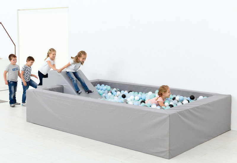 Astreja STEPENICE - TOBOGAN ZA BAZEN VISINE 60 cm - sive, dim.210×87,5× ...
